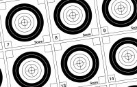 Precision vs. accuracy in target shooting